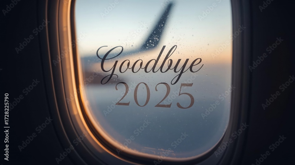 ️ Goodbye 2025 – Farewell Year & Welcome to New Adventures 2026 🌅 Stock ...