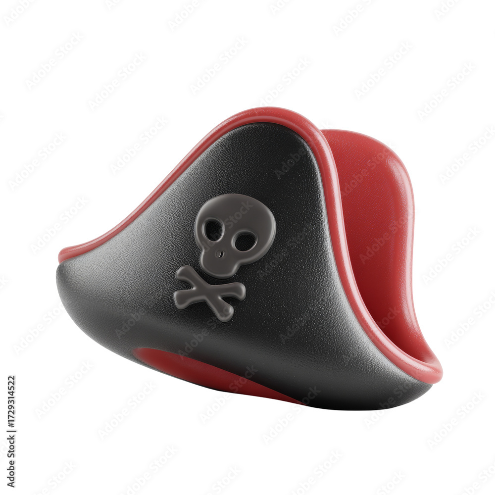 Stock-Illustration „Stylized buccaneer tricorn with skull and bones ...