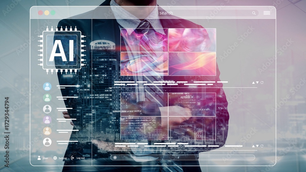 AI platform generating art images with dynamic interface. AI-generated ...