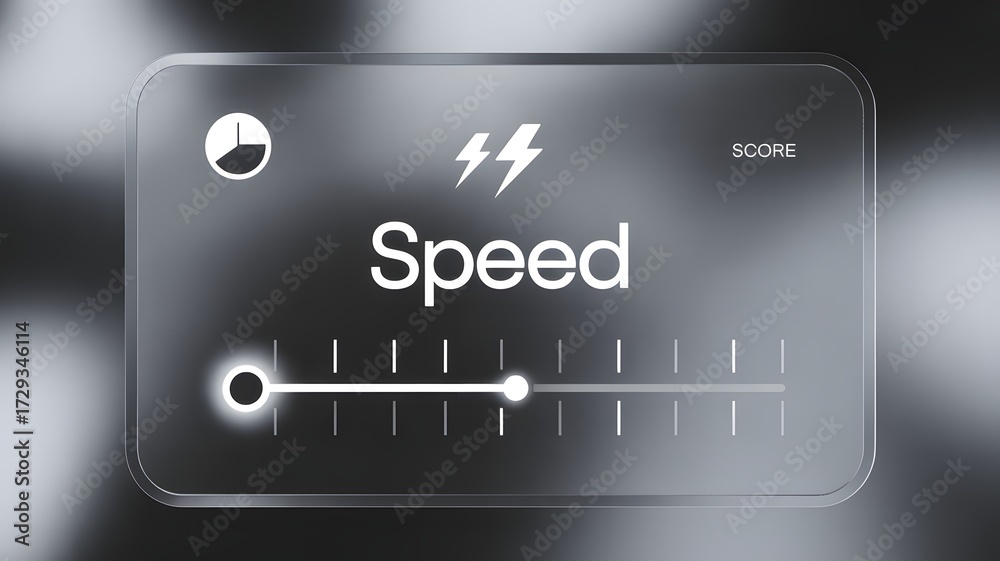 Transparent digital slider for adjusting speed and score, a modern ...