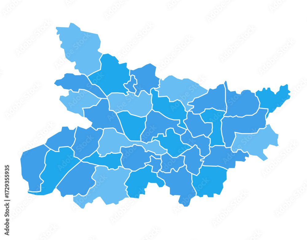 BIHAR State map with all districts map set Stock Vector | Adobe Stock