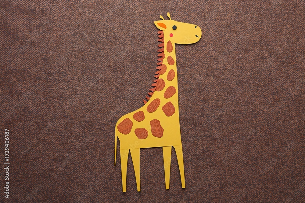 Craft a giraffe using paper cutouts and glue. Create a playful animal ...