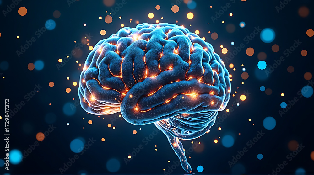 Artificial intelligence brain formed by glowing fiber optic cables ...