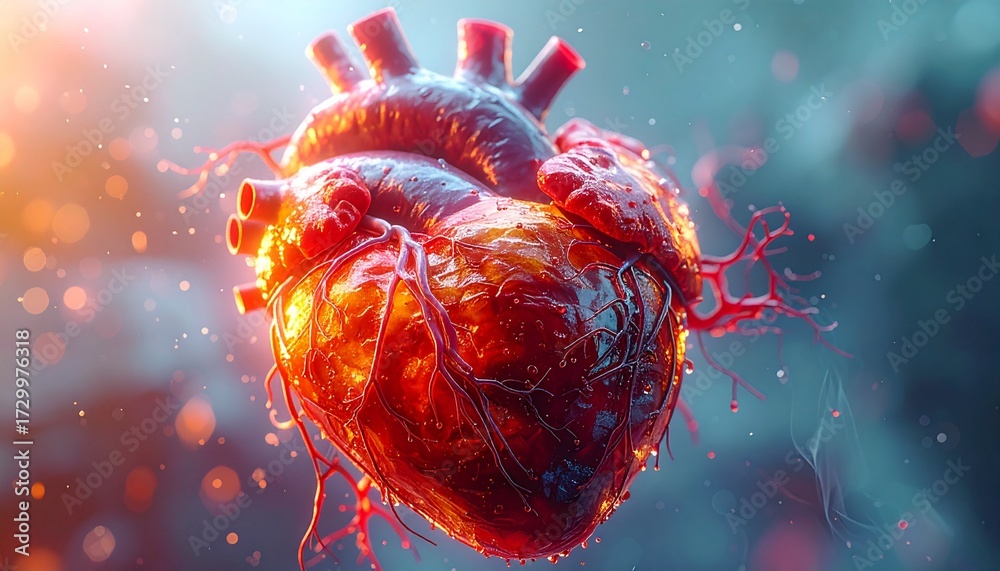 Cuttingedge D beating illustration heart one biological color Action ...