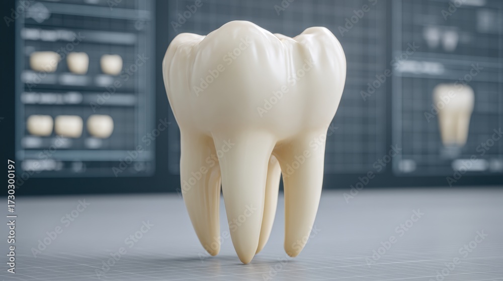Detailed and Realistic Render of a Human Tooth Model for Dental ...