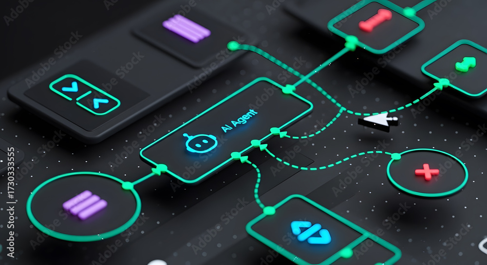 Advanced visual programming interface for AI agent integration ...