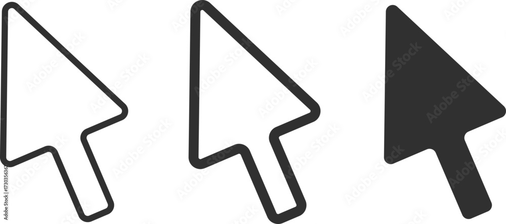 cursor icon set. Computer mouse pointer icons collection. click cursor ...