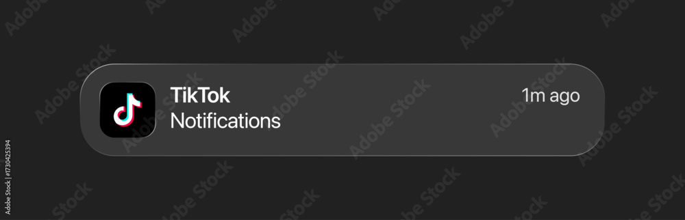 TikTok iOS 26 new update with liquid glass notifications. Sleek glossy ...