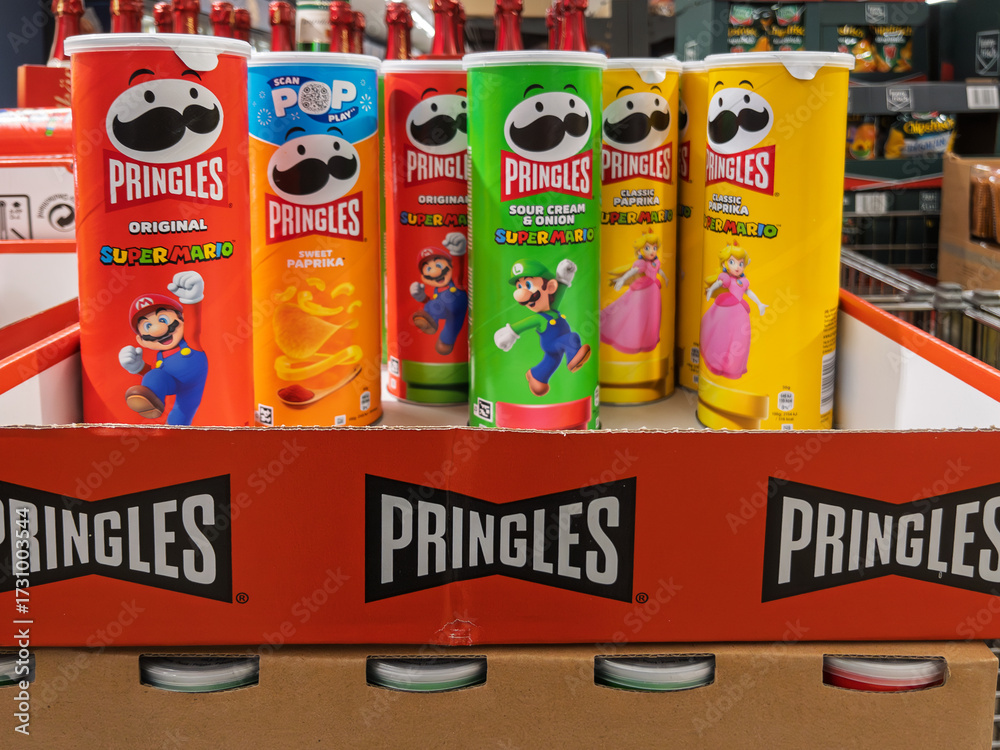 Pringles Super Mario Limited Edition Snack Variety Pack Stock Photo ...