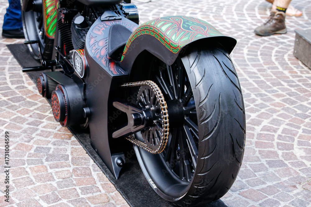 Villach, Austria - September 05, 2025: Custom Harley Davidson ...