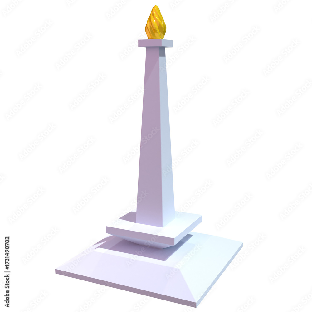Photo Stock Jakarta Monas Monument in Indonesia with White Obelisk and ...