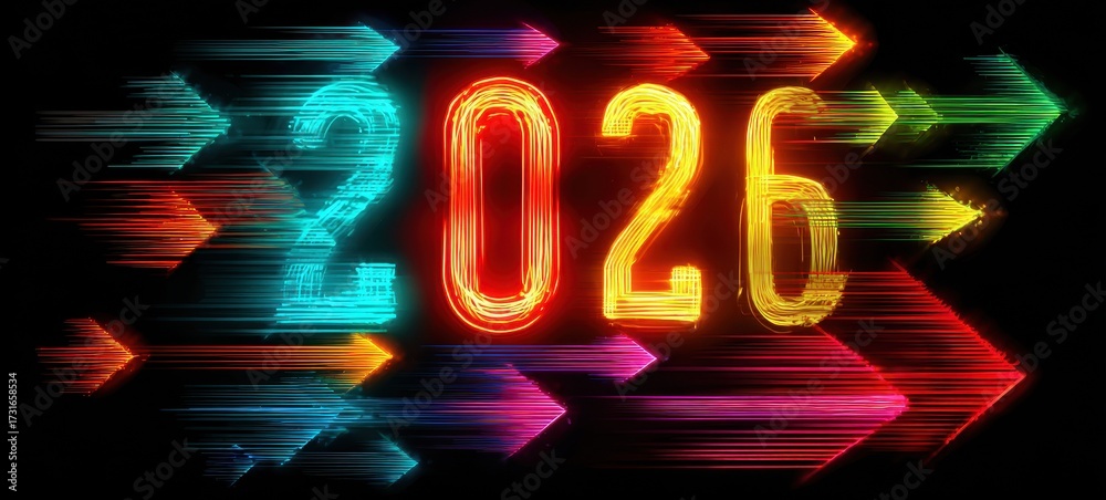 2026: A futuristic vision of the future, showcasing the year 2026 with ...