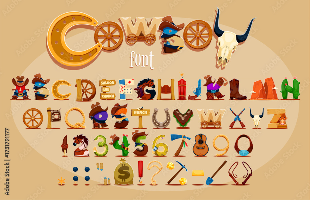 Cowboy font, Wild West typeface, Western type, sheriff english alphabet ...