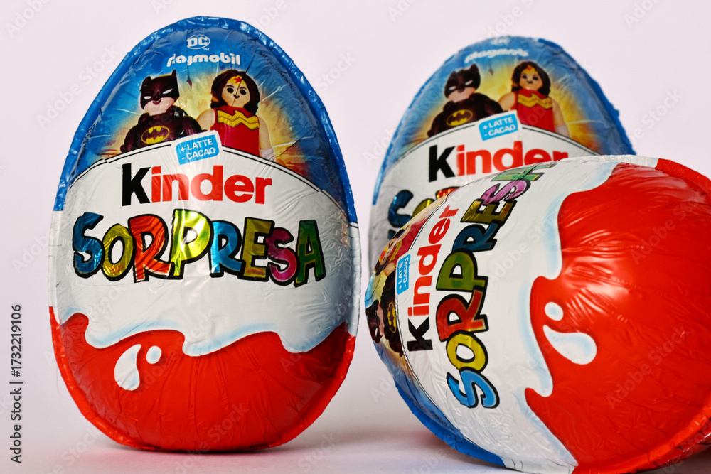 Italy – September 29, 2025: Kinder Surprise eggs by Ferrero, 2025 ...