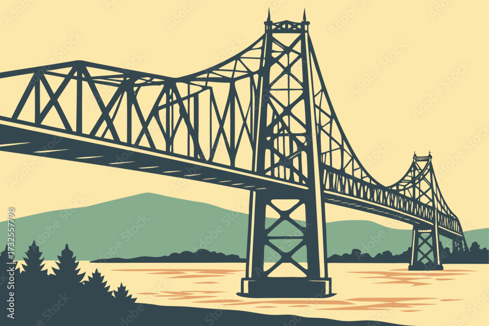 Interstate Bridge in Portland, Oregon, twin lift-span truss bridge ...