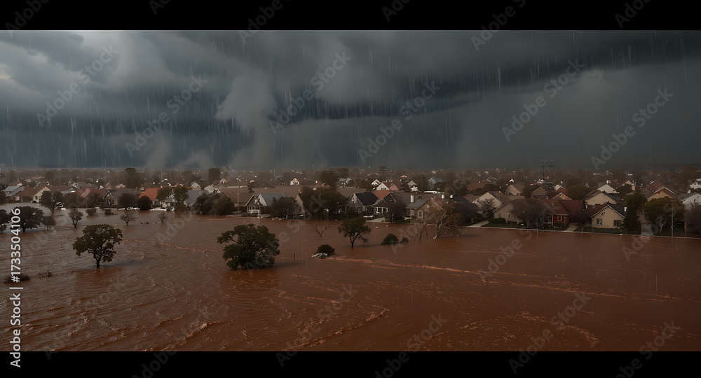Severe storm causes residential flooding in suburban areas natural ...