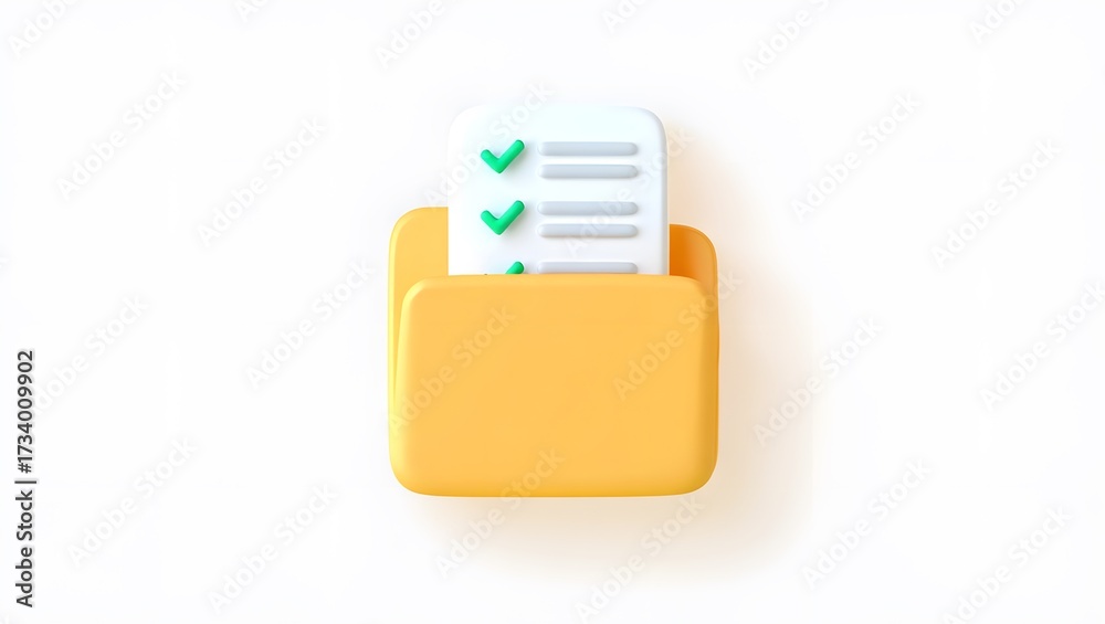 Approved document in folder icon isolated on white background Stock ...