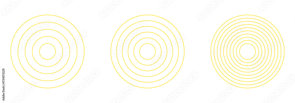 Polar grids concentric circles. Wheel of life, habits tracker. Circle ...