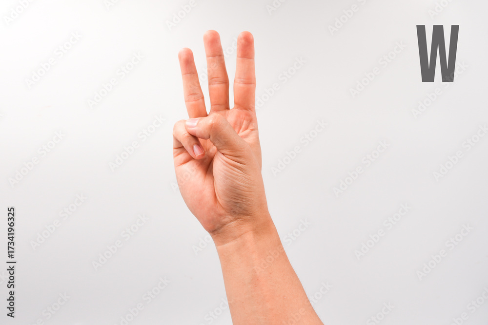 American Sign Language (ASL) alphabet and numbers chart using human ...