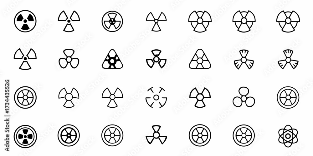 Stock-Vektorgrafik „Discover a versatile collection of radiation hazard ...
