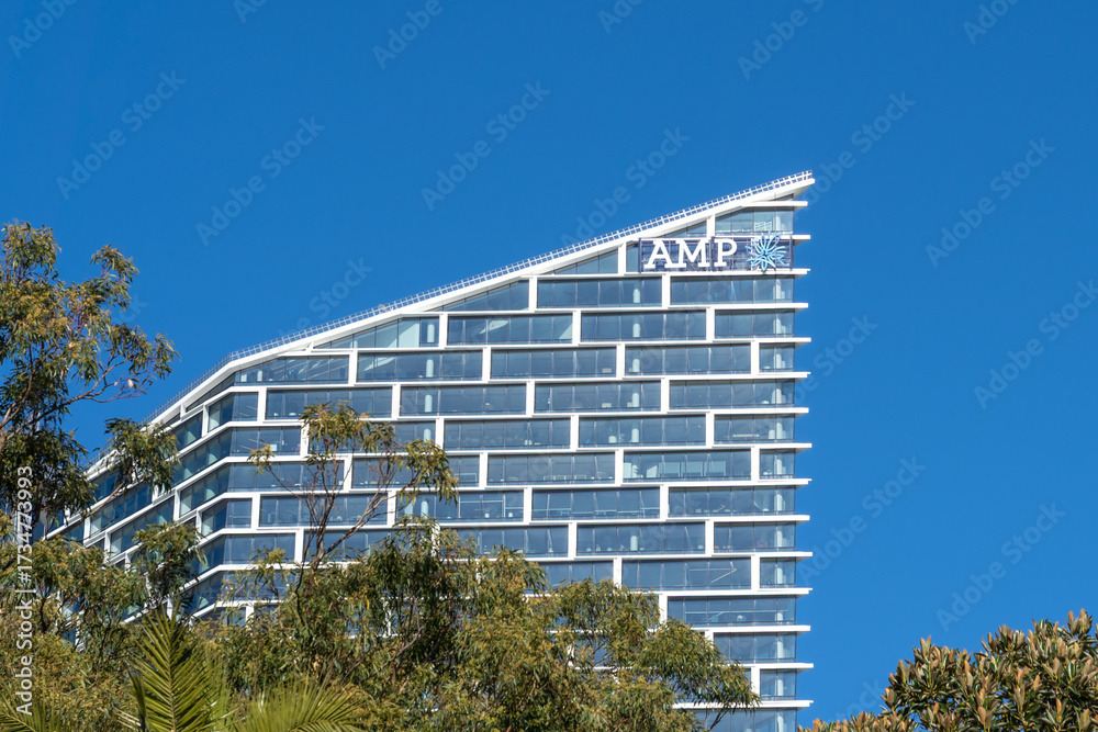 Sydney, NSW, Australia - August 13, 2025: AMP headquarters at Quay ...