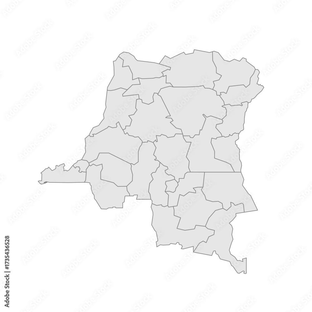 Democratic Republic of the Congo political map of administrative ...