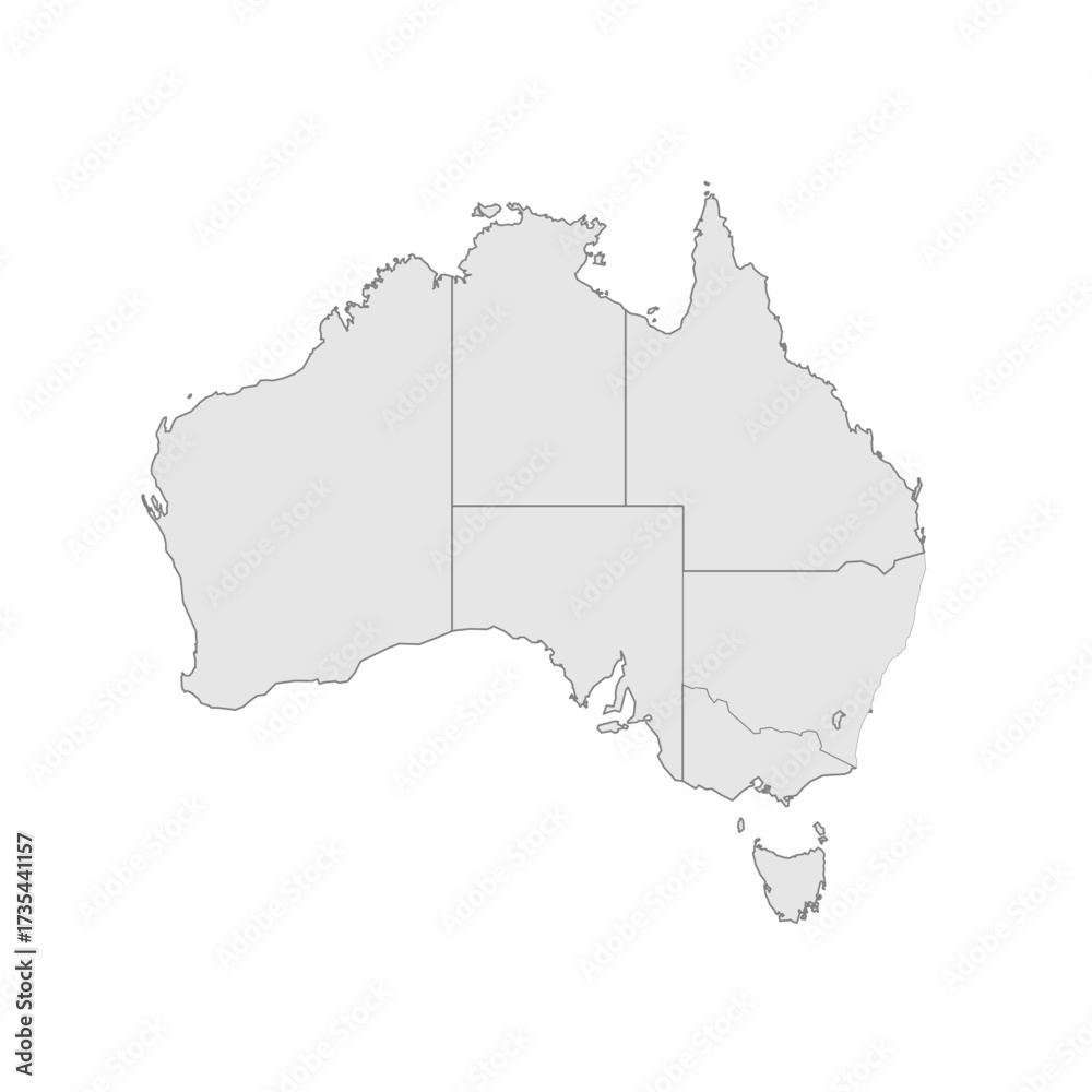Vector de Stock Australia political map of administrative divisions ...