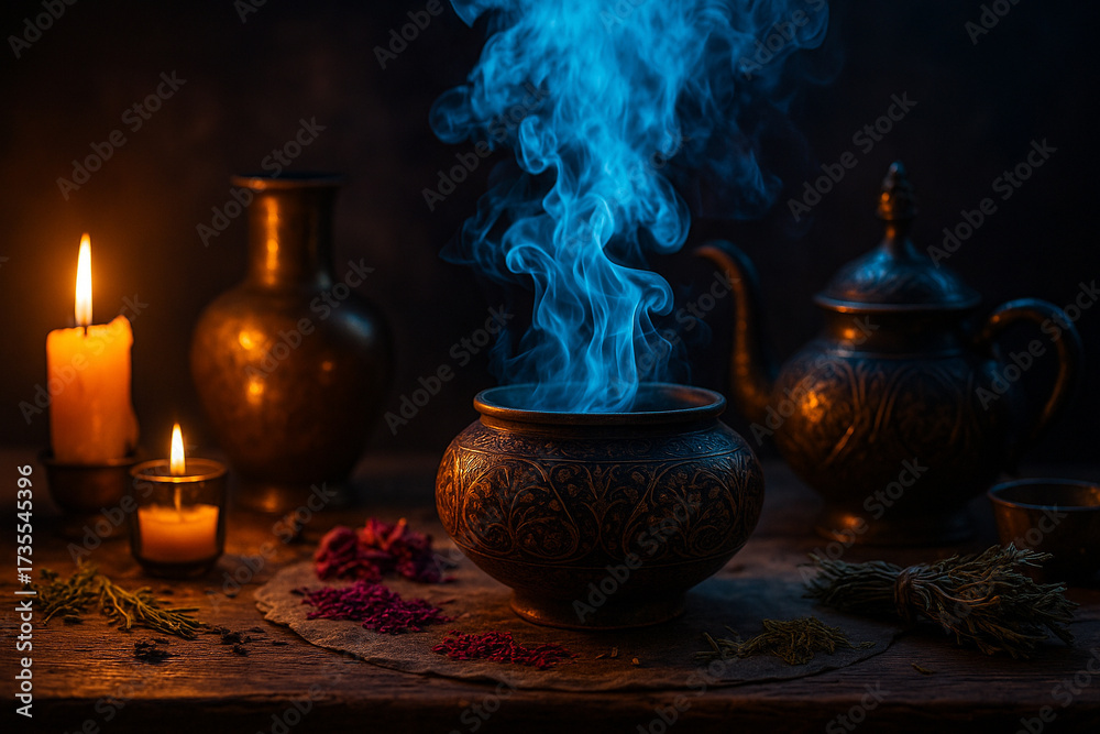 Stock-Foto „AI generated ultra realistic fantasy scene of an ancient ...