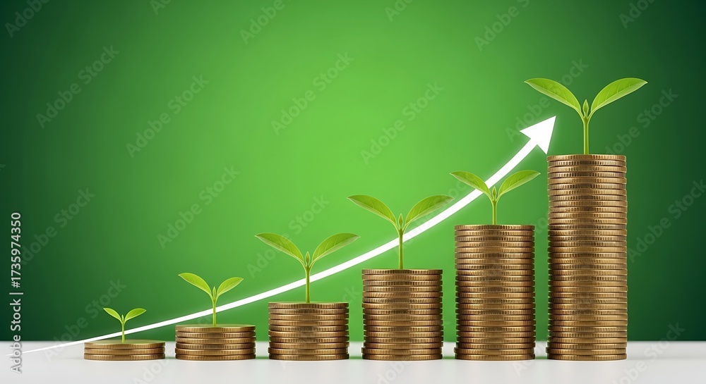 Financial Growth A Visual Representation of Investment and Progress ...