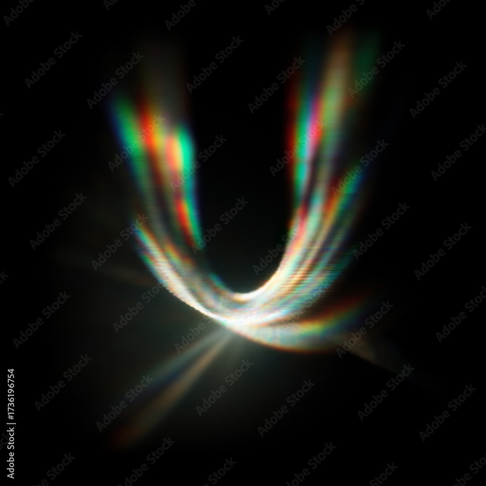 Letter U Vibrant Chroma Light Letters Overlays Collection for Creative ...