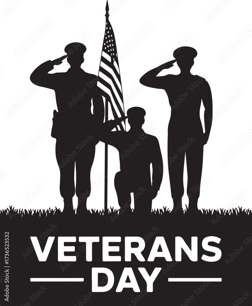 Remembering veterans on Veterans Day with honor Stock Vector | Adobe Stock