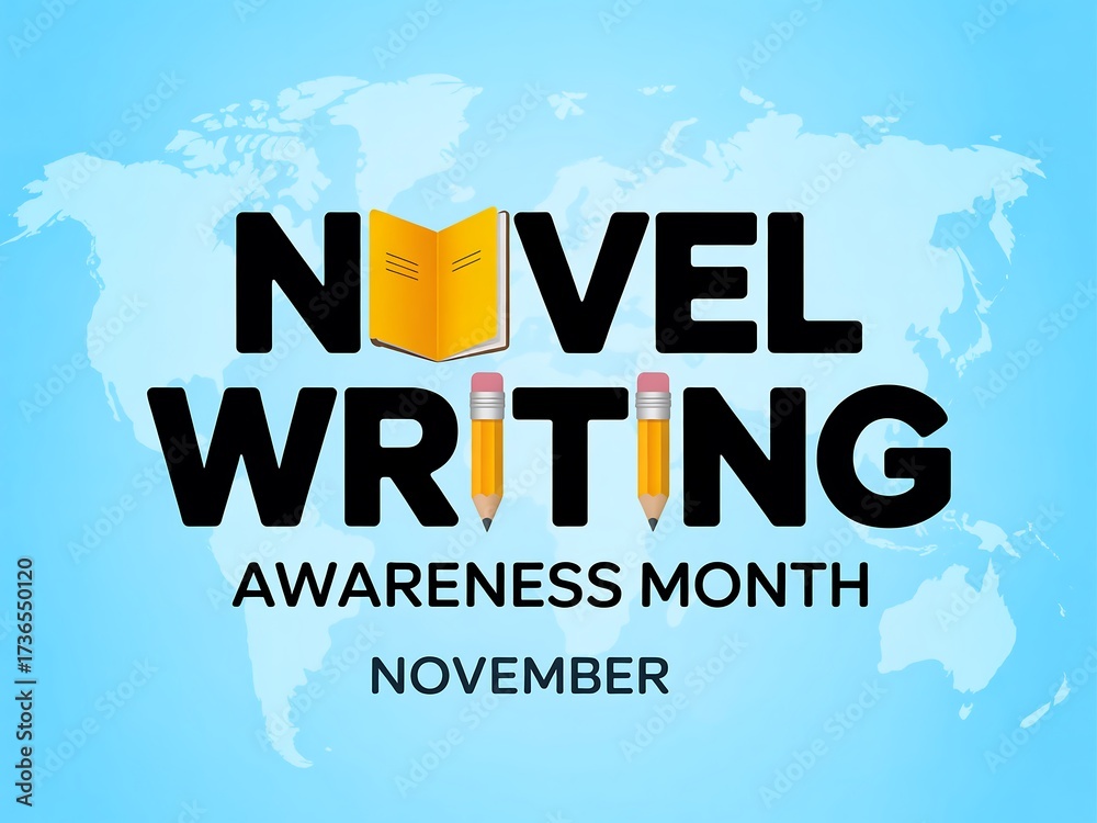 Celebrate novel writing awareness month in november with a world map ...
