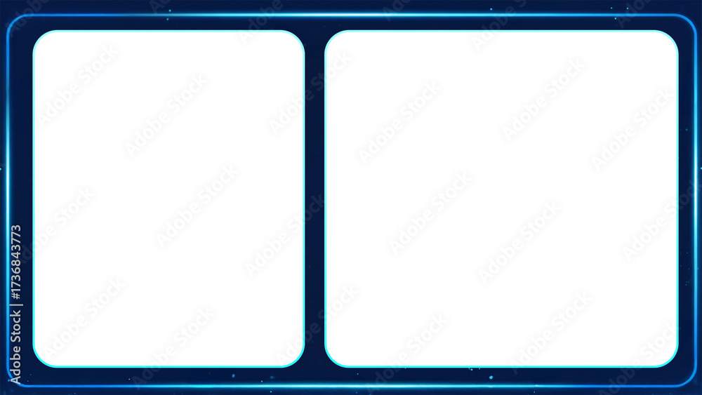 Dual screen template layout for reaction videos and news broadcasts ...