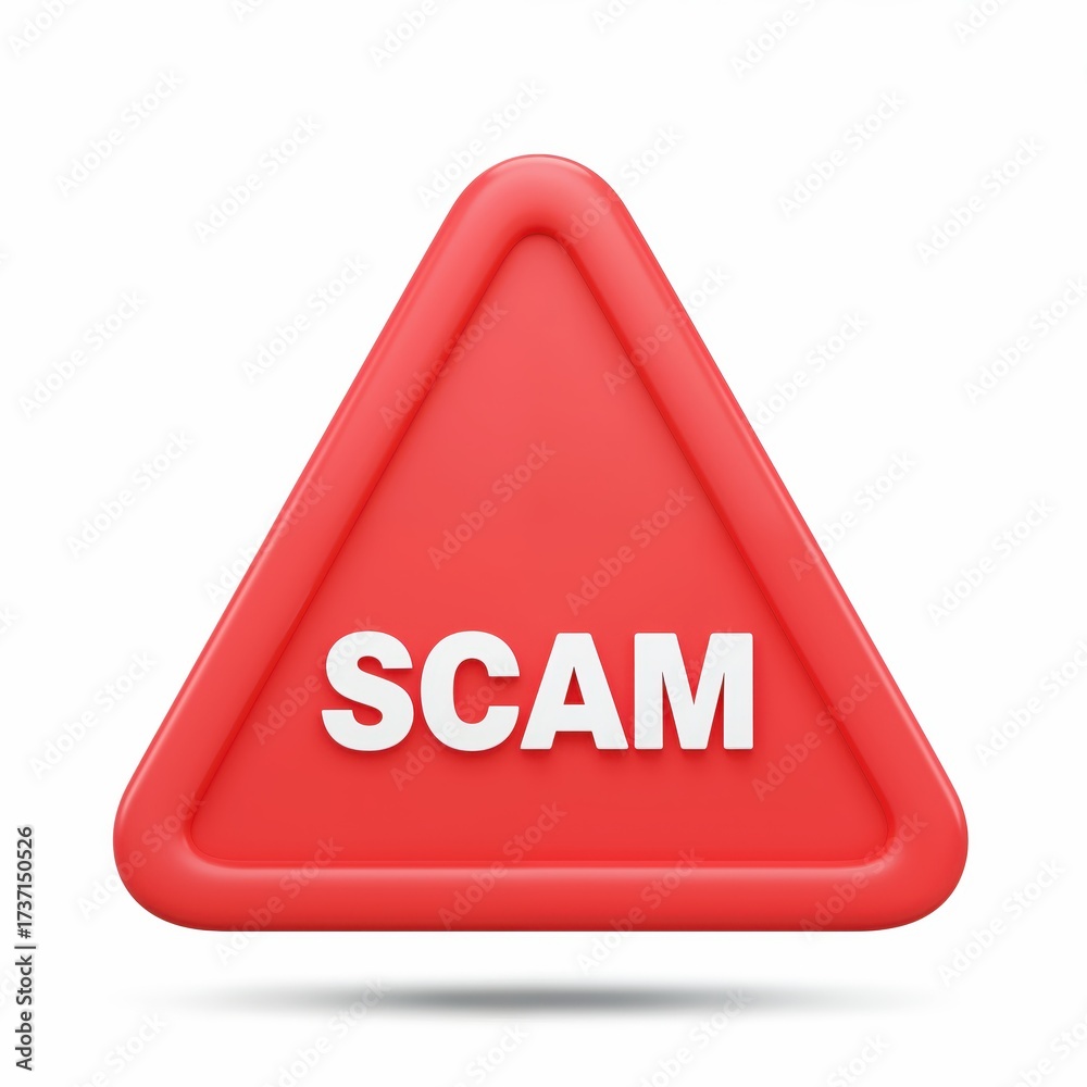 Ilustración de Stock Warning Sign of Deceit: A bold red triangle ...