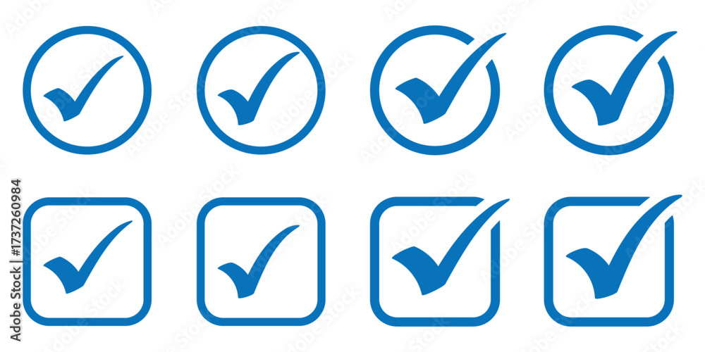 เวกเตอร์ Stock Check box icon with correct, accept checkmark icons ...