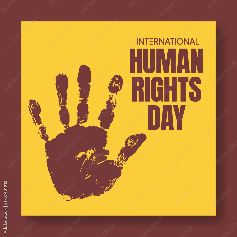 Square banner template for International Human Rights Day, global ...