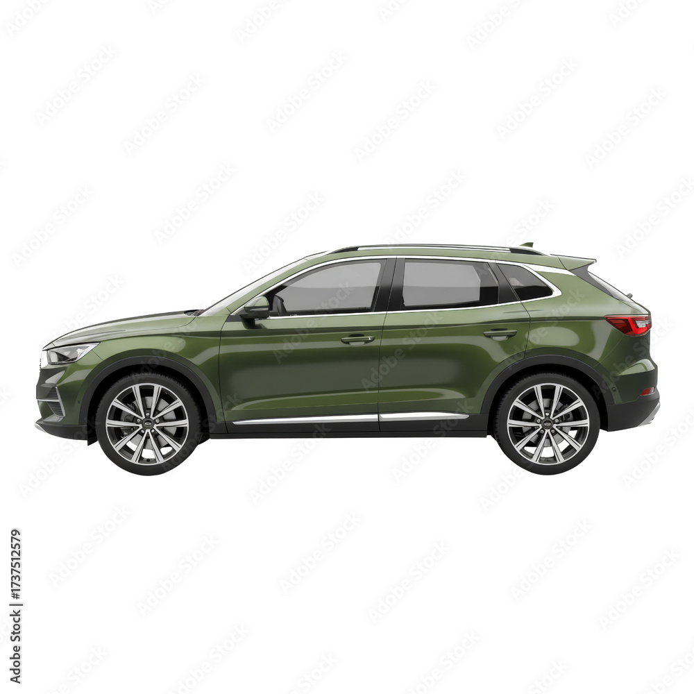 Elegant green crossover vehicle showcased with refined lines on a ...