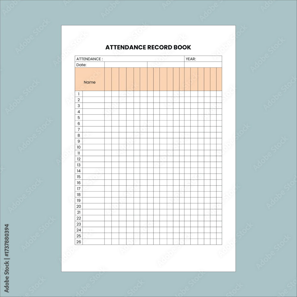 staff attendance sheet, employee attendance sheet in excel, attendance ...