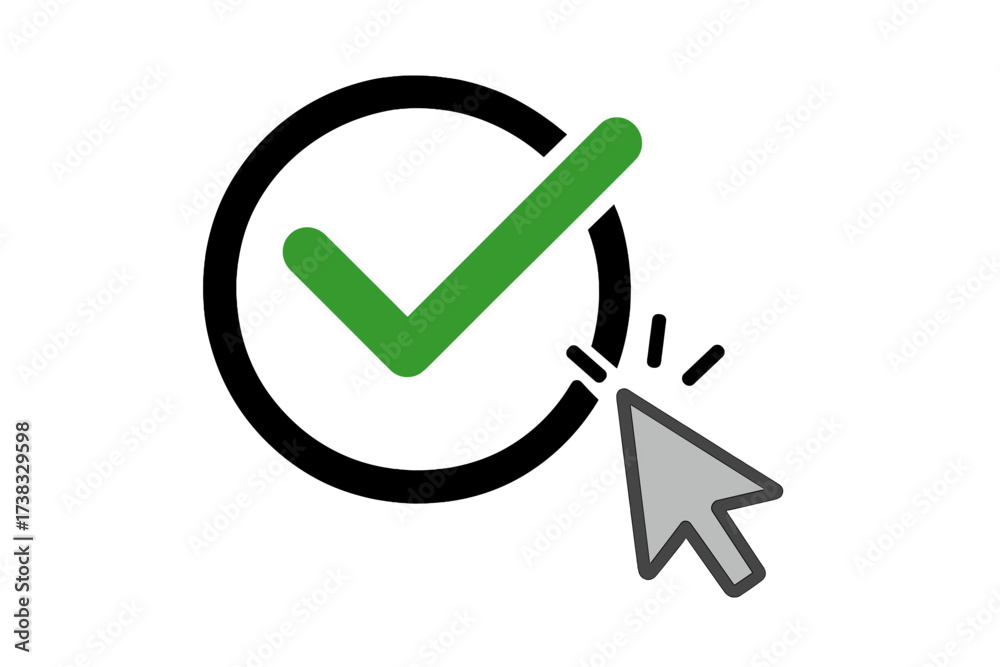 Стоковий вектор Check mark logo icon. Tick symbol in green. Accept, ok ...