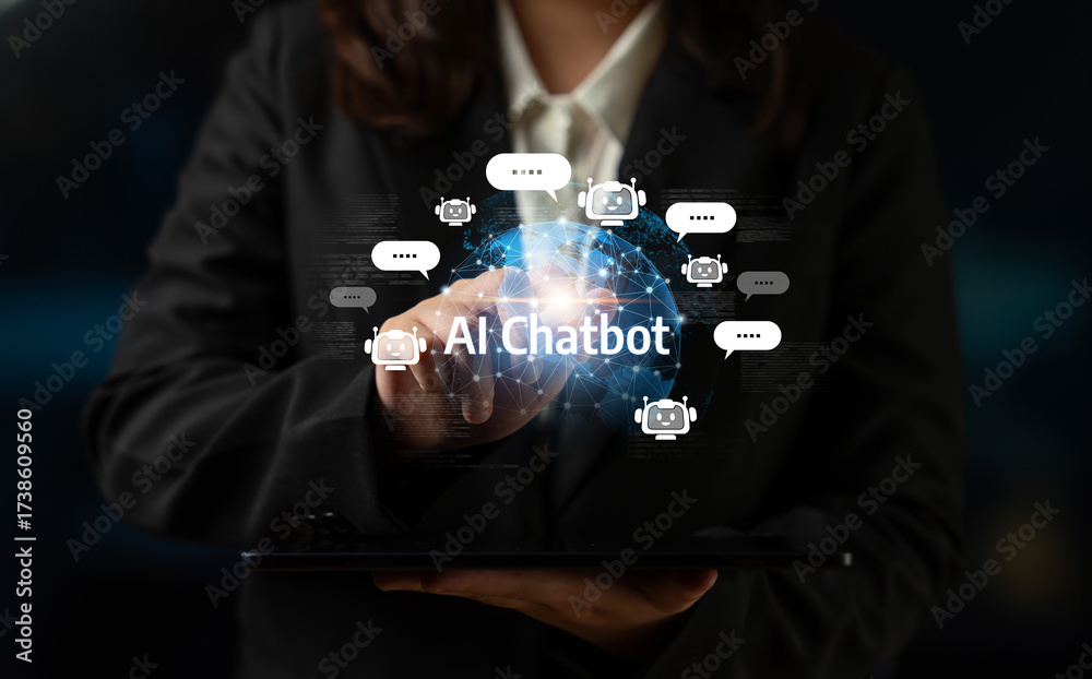 Foto de Stock AI chatbot using prompt engineering and LLM deep learning ...
