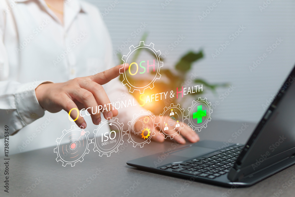 Foto Occupational health and safety concept in the workplace, caring ...