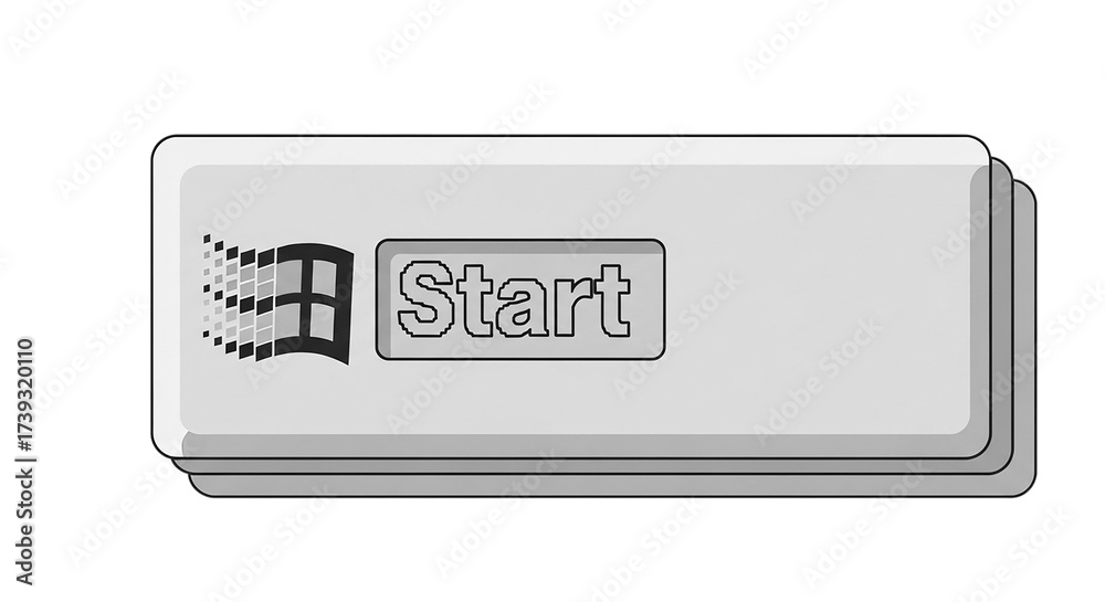 A close-up of the classic Windows "Start" button, featuring the iconic ...