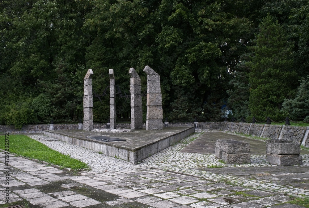 Auschwitz, Poland - Sep 16, 2025: Memorial in Auschwitz III Monowitz ...