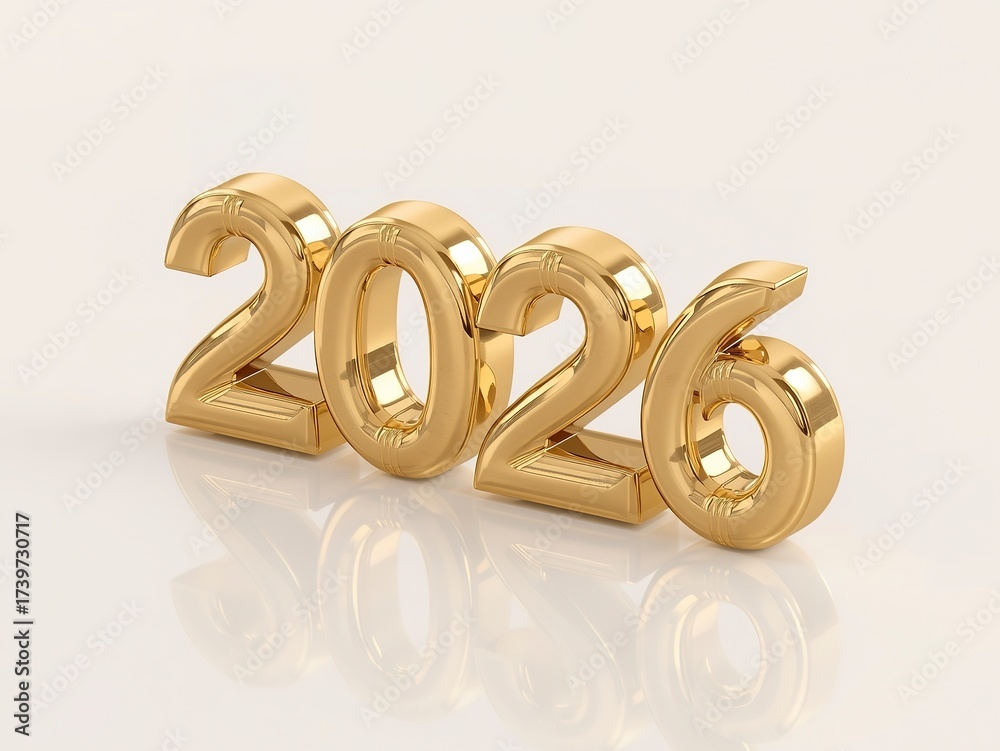 Celebrate the shimmering promise of 2026 with this elegant golden ...
