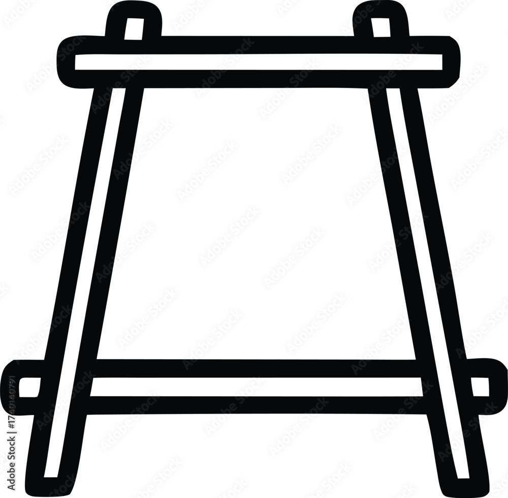 Image vectorielle Stock Simple black and white outline drawing of a ...