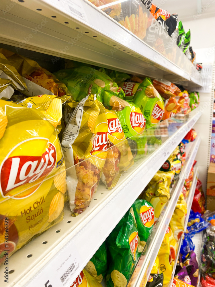 Teluk Intan, Malaysia - September 29, 2024: Lay's Potato Chip snacks in ...