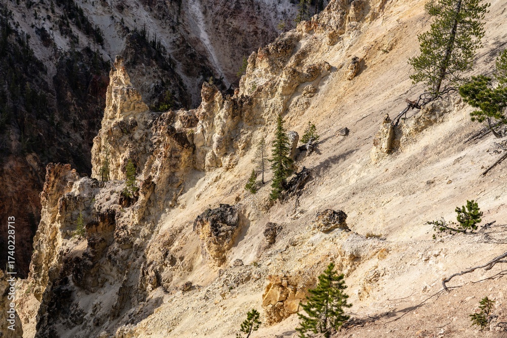 Artist Point Yellowstone National Park Wyoming Hydrothermal