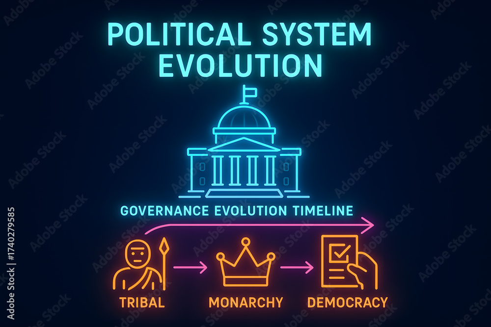 Governance Evolution Timeline with Historical Milestones for Political ...
