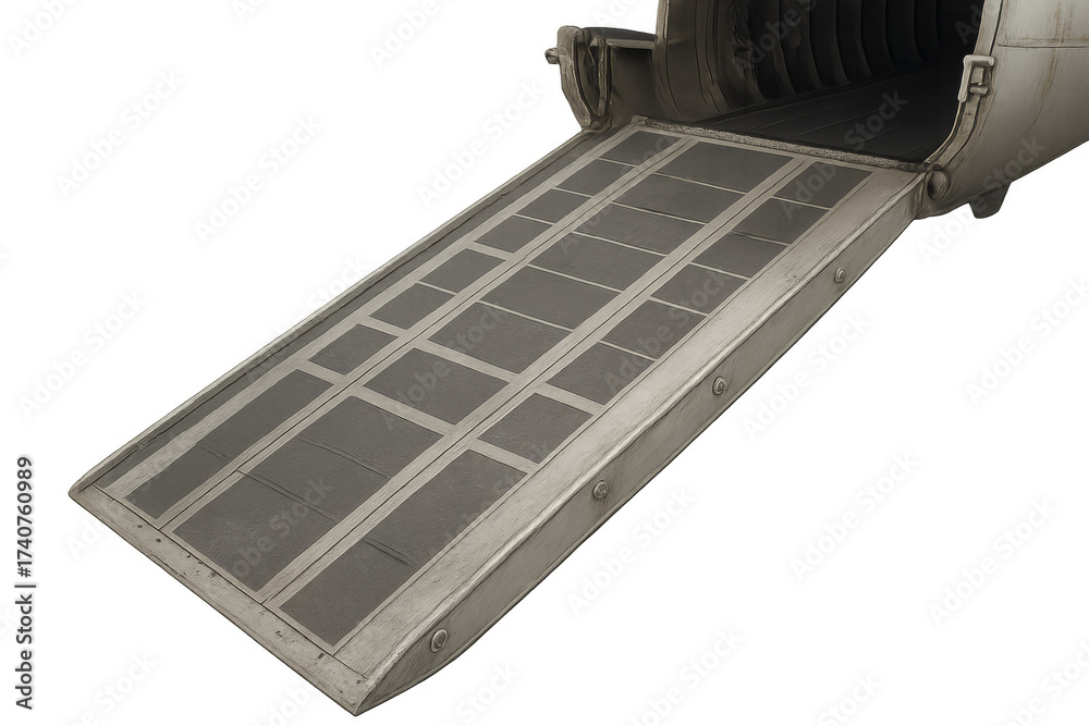 Cargo bay ramp extending from spaceship or airplane Stock Photo | Adobe ...