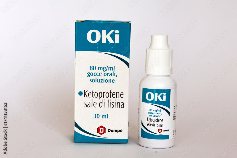 Italy – October 4, 2025: Oki 80 mg/ml Oral Drops, Solution – Ketoprofen ...